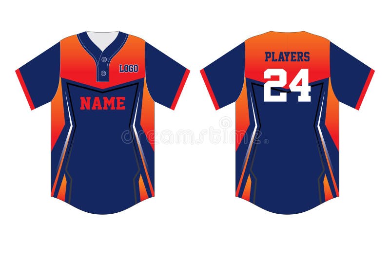 Baseball Uniform Mock Up Illustration Vector Stock Vector ...
