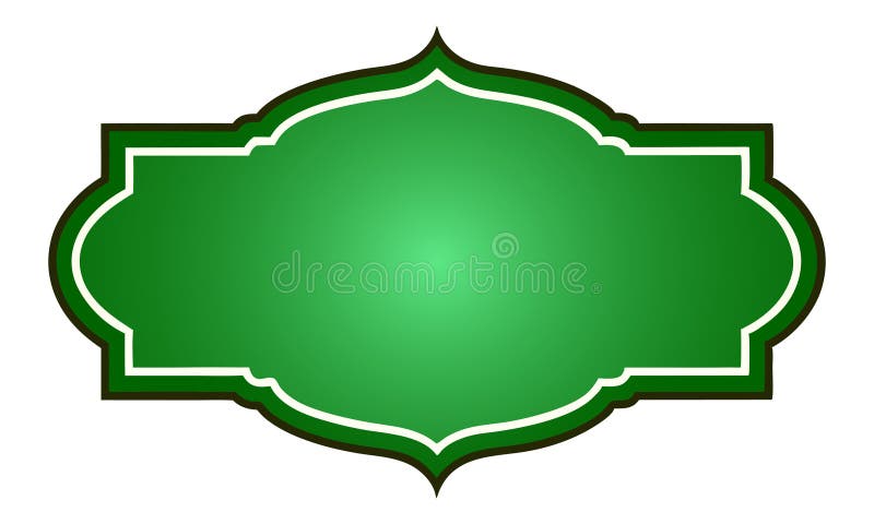 Green Ornate Frame Vector Label Design Stock Vector - Illustration of ...