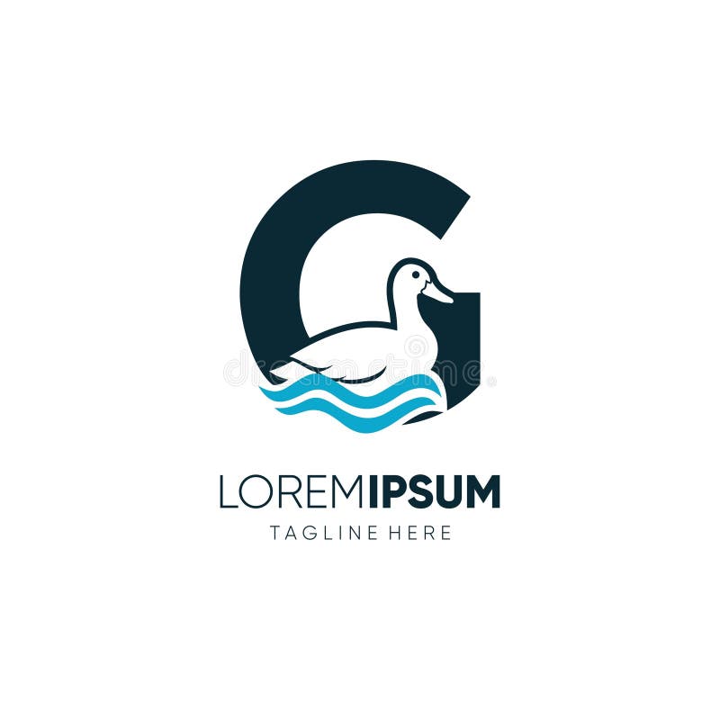 Letter G Duck Logo Design Vector Icon Graphic Emblem Illustration Stock ...