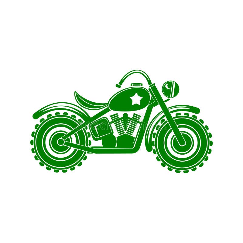 Simple Cute Motorcycle Silhouette Vector Stock Vector - Illustration of ...