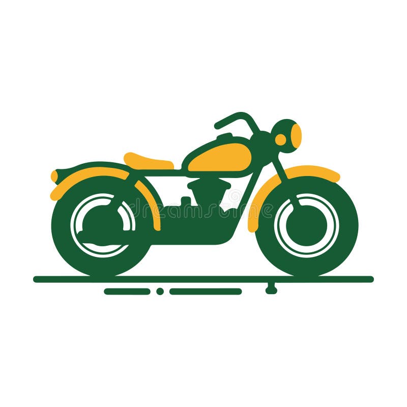 Cute Motorcycle Icon Silhouette Vector Art Stock Vector - Illustration ...