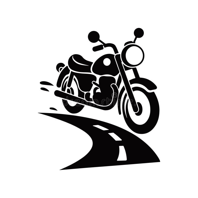 Motorcycle Icon Silhouette Vector Art Stock Illustration - Illustration ...