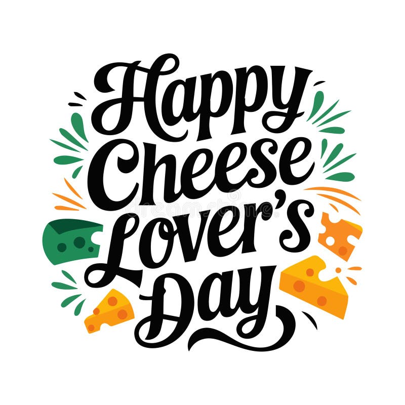 Cheese Lover s Day Vector stock illustration. Illustration of varieties ...