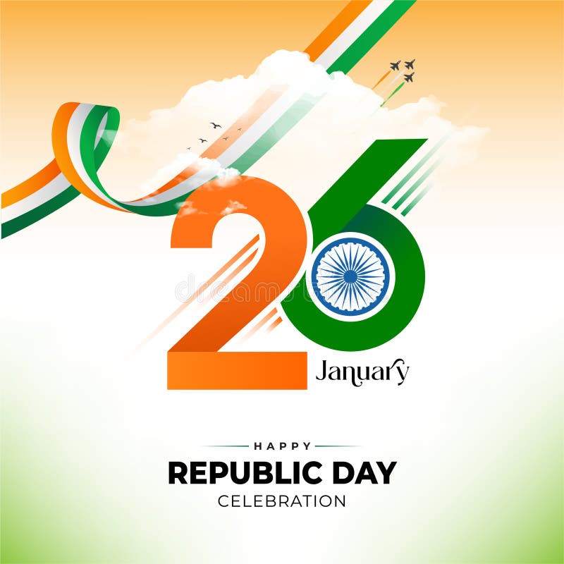 Republic Day Background Design Template Illustration, Indian Republic ...