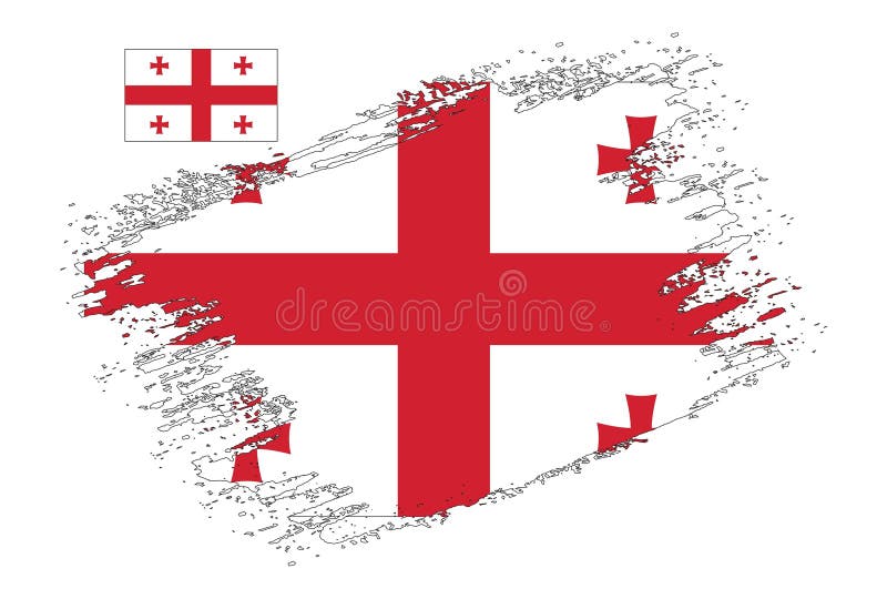 Brush Design Georgia Flag Vector Stock Vector - Illustration of concept ...