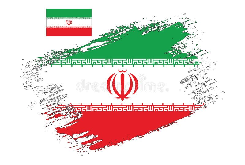 Brush Design Iran Flag Vector Stock Vector - Illustration of emblem ...