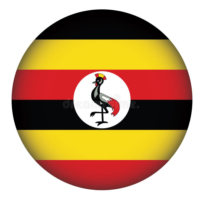 Uganda Flag Round Shape stock vector. Illustration of official - 351488248