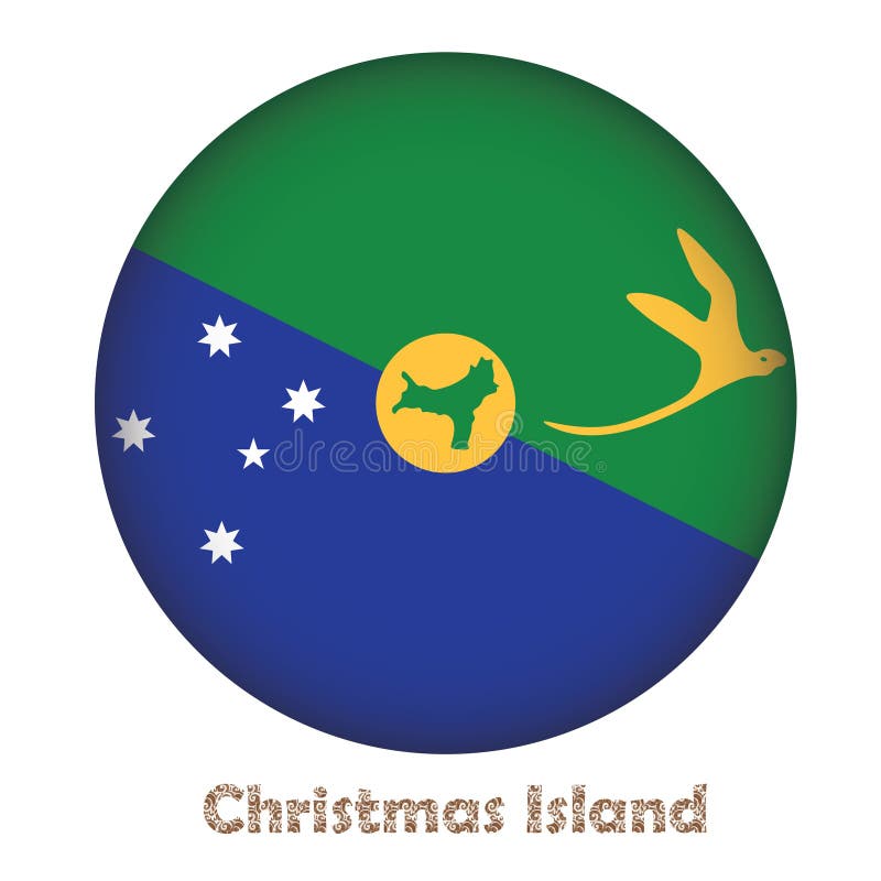Christmas Island Flag Round Shape Stock Vector - Illustration of ...