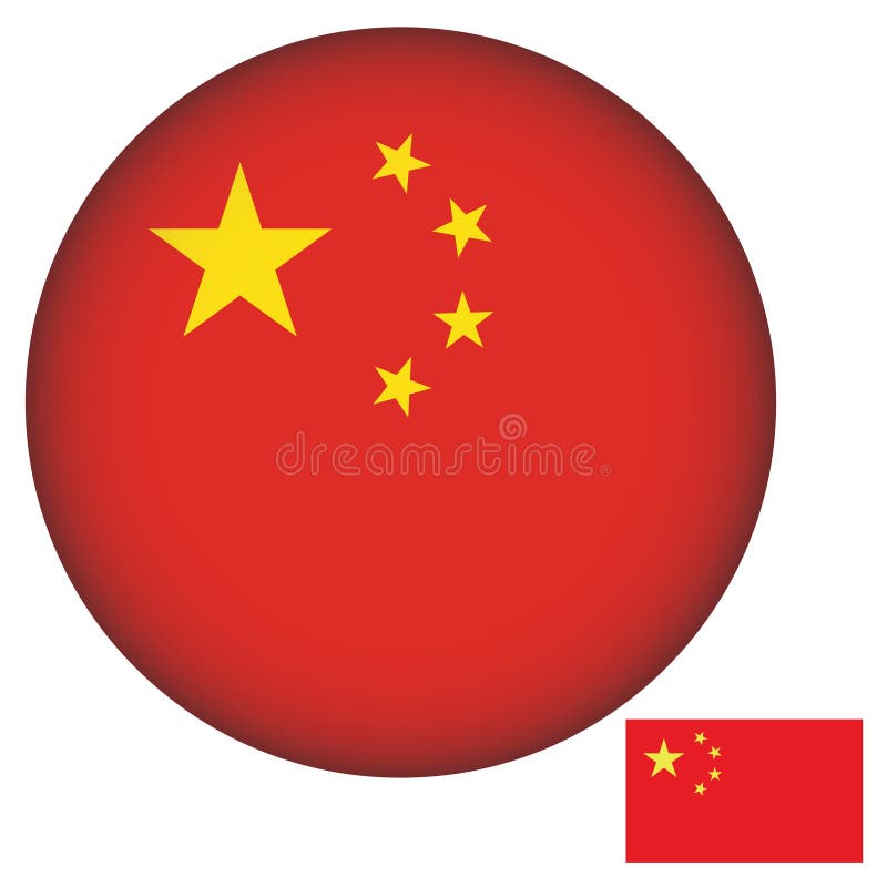 China Flag Round Shape stock vector. Illustration of element - 351488898