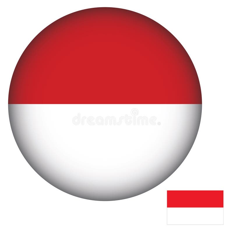 Monaco Flag Round Shape stock vector. Illustration of central - 351488964