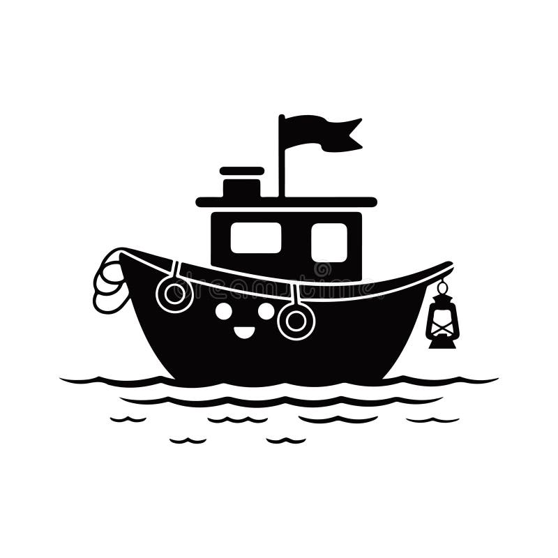 Unique Boat Silhouette Vector Icon Stock Vector - Illustration of boat ...