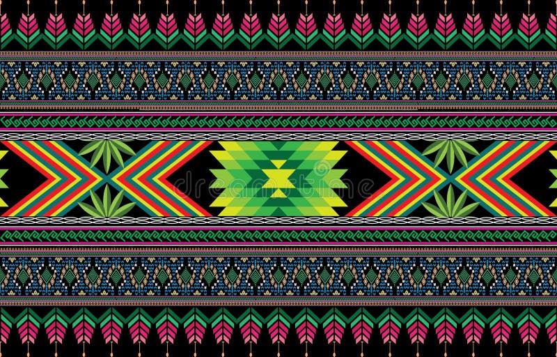 Tribal Aztec Print Template for Fabric and Paper. Seamless Pattern in ...