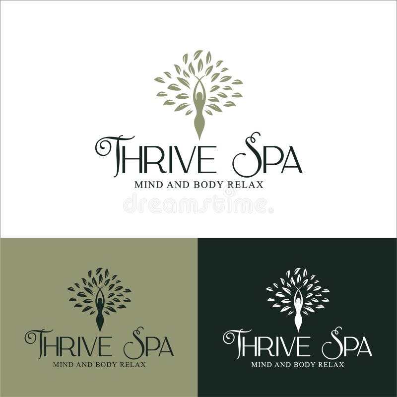 Wellness Spa Logo Design in Vector Template Stock Vector - Illustration ...