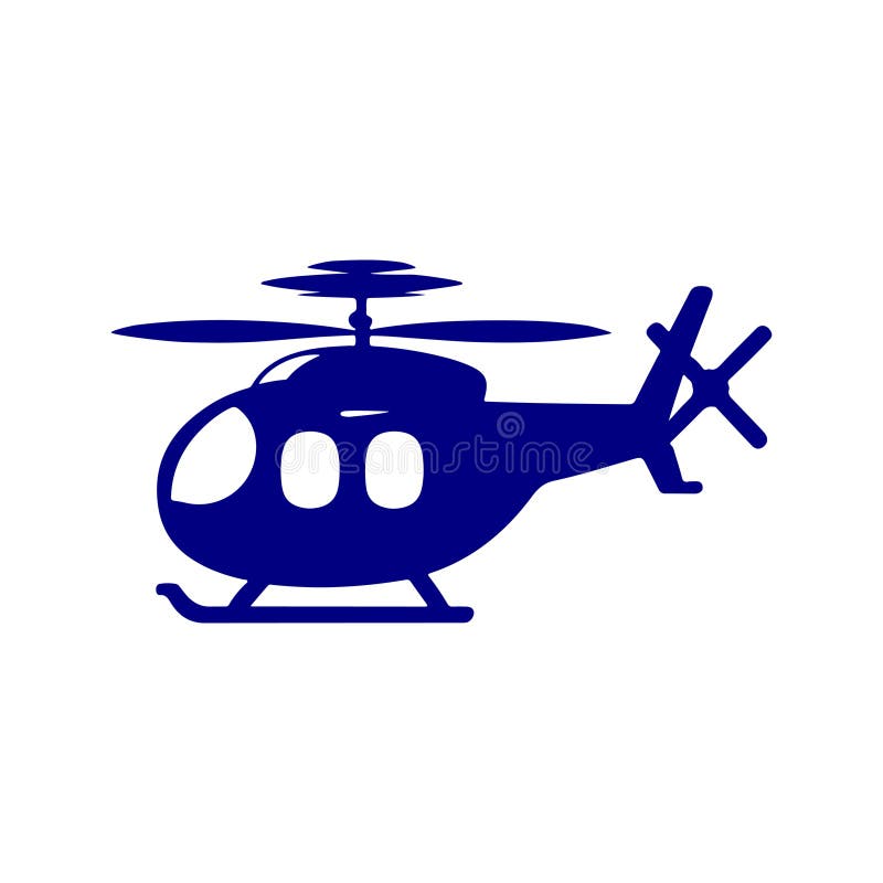 Simple Helicopter Outline Silhouette Vector Stock Vector - Illustration ...