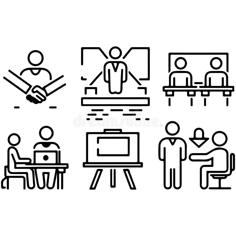Business Convention Icons - Line Series Stock Illustration ...