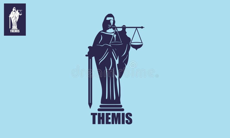 Themis Lady of Justice Logo Stock Vector - Illustration of clothing ...
