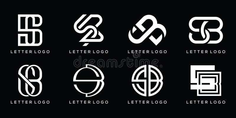 Collection of Initial Letter SB BS Logo Design Graphic Vector Stock ...
