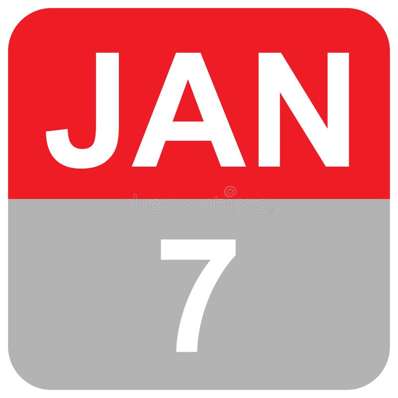 January 7 - Colourful Illustration Art Stock Illustration ...