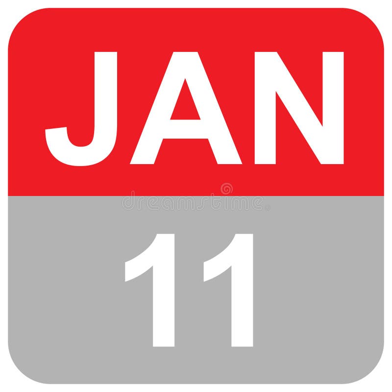 January 11 - Colourful Illustration Art Stock Illustration ...