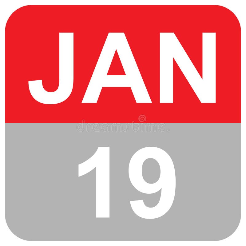 January 19 - Colourful Illustration Art Stock Illustration ...