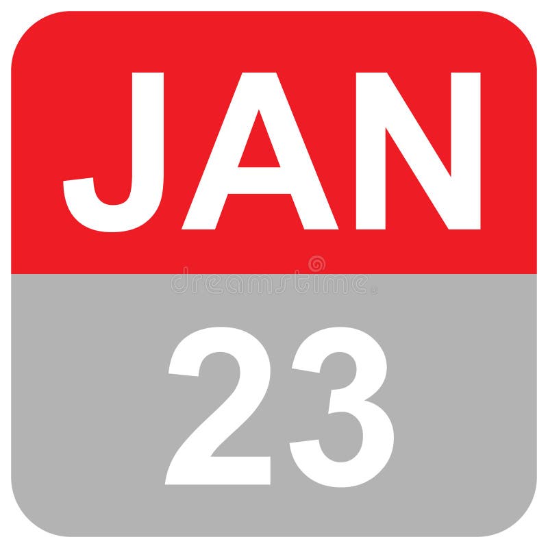 Jan 23 - Month of January Illustration Stock Illustration ...