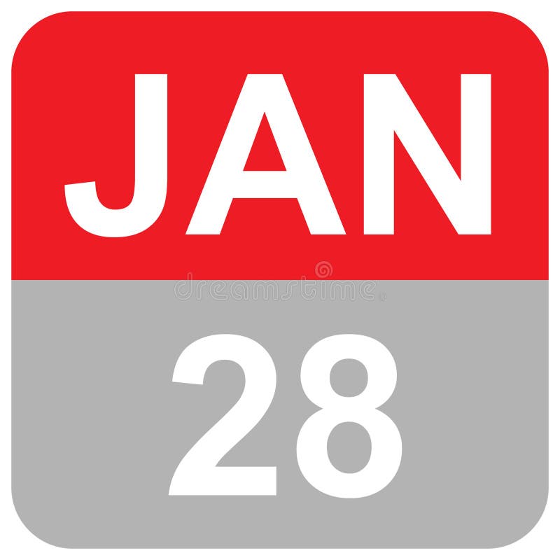 Jan 28 - Month of January Illustration Stock Illustration ...