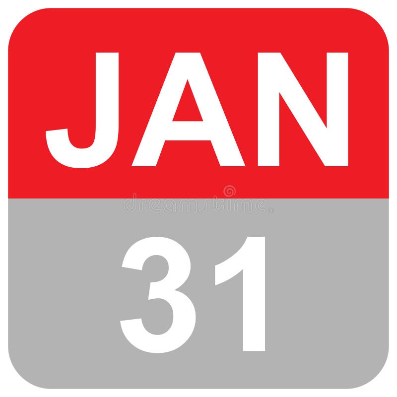Jan 31 - Illustration - Calender Stock Illustration - Illustration of ...