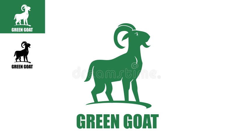 Green and Healthy Big Goat Logo Stock Illustration - Illustration of ...