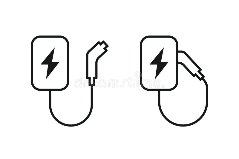 Electric Vehicle Charging Icon. Ev Charging Point Icon. Electric Car ...