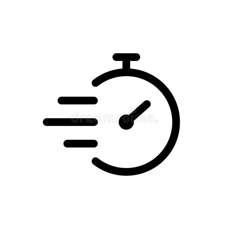 Quick Time Icon. Rapid Line Symbol. Countdown Timer Icon Stock ...