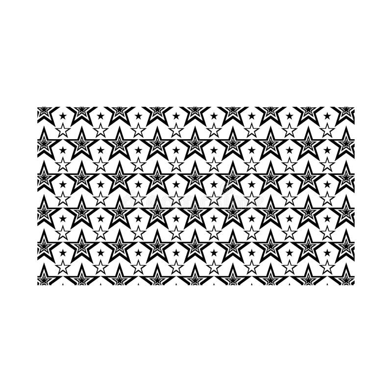 Black and White Star Repeating Geometric Pattern Vector Art ...