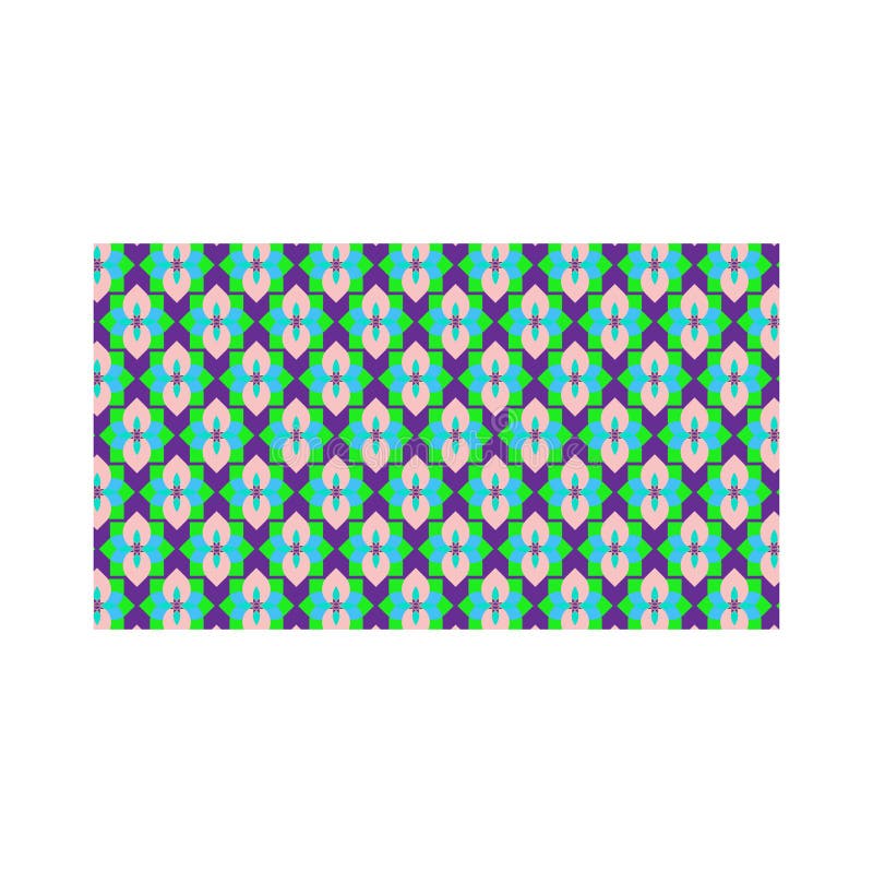 Vibrant Floral Geometric Pattern Vector Art Illustration (2) Stock ...