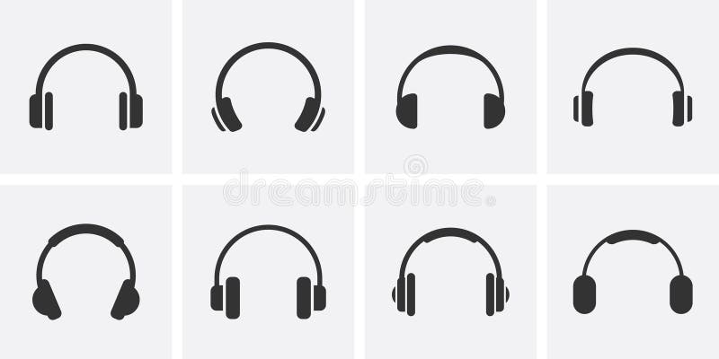 Headphones Icon. Headphones Icon Collection. Headvector Icon Symbols ...