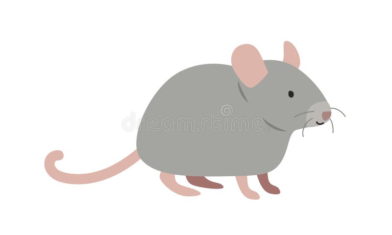 House Mouse Cartoon Clipart. House Mouse Vector Illustration in Flat ...