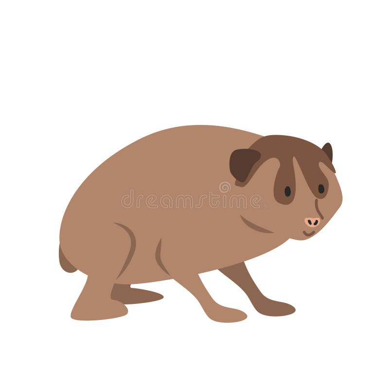 Slow Loris Cartoon Clipart. Prosimian Loris Vector Illustration in Flat ...