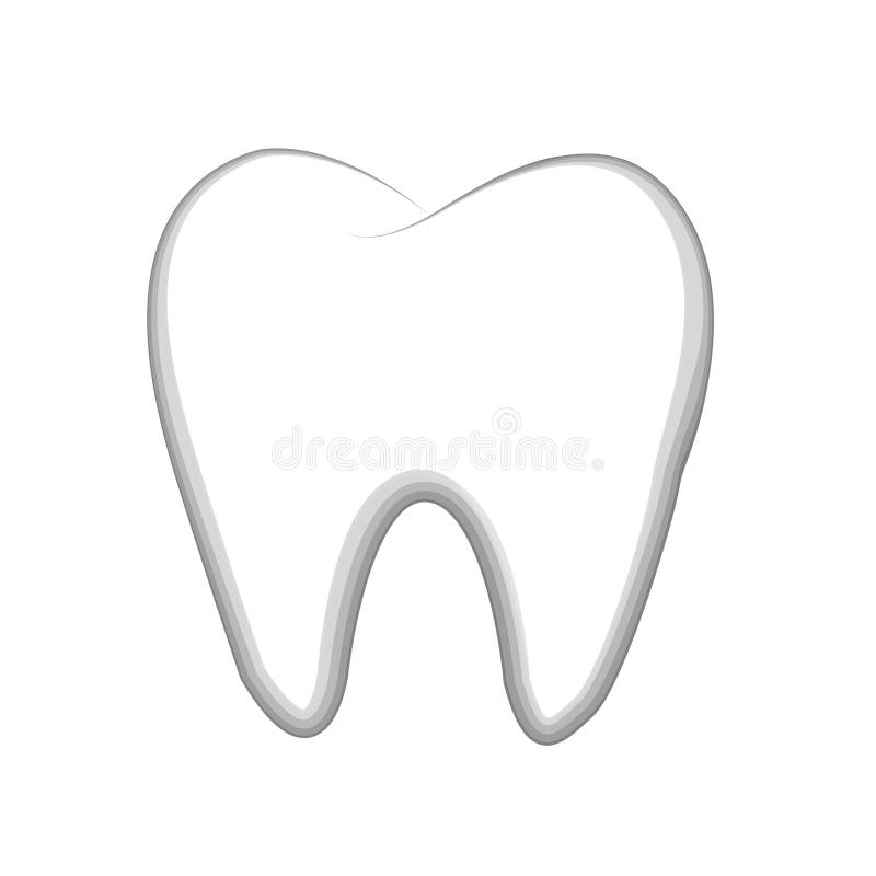 Human 3d Tooth and Enamel. Clean, Flat Teeth Stock Illustration ...