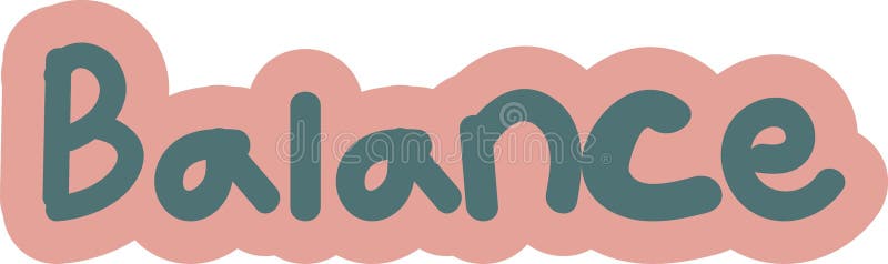 Balance Typography Illustration Stock Illustration - Illustration of ...