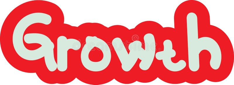 Growth Typography Design stock illustration. Illustration of ...