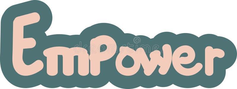 Empower Typography Design stock illustration. Illustration of design ...