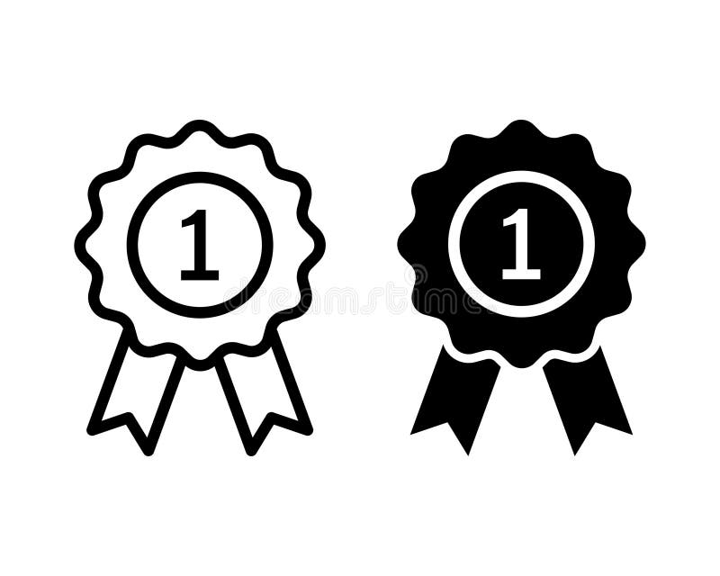 Award Medal Icon Vector. 1st Number Special Honor Award Sign. Premium ...