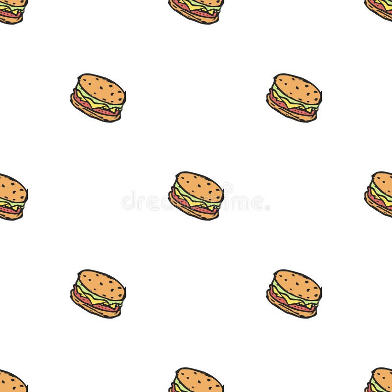 Hamburger Bun on Red Background - Vector Art Stock Vector ...
