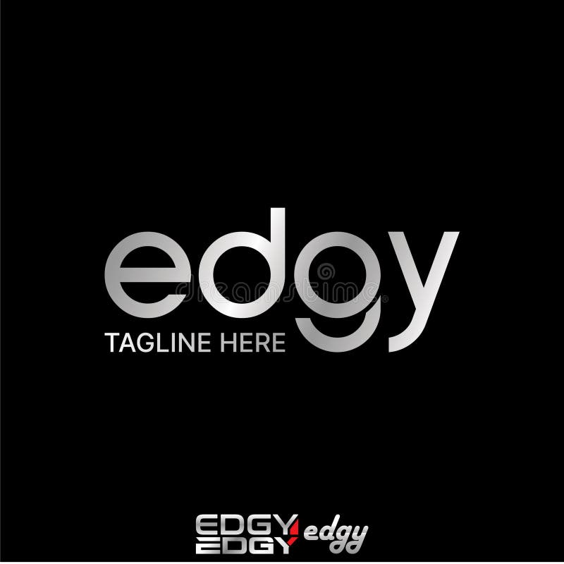 Text Word Edgy Font Break Cutting Trendy Person Monogram Typography ...