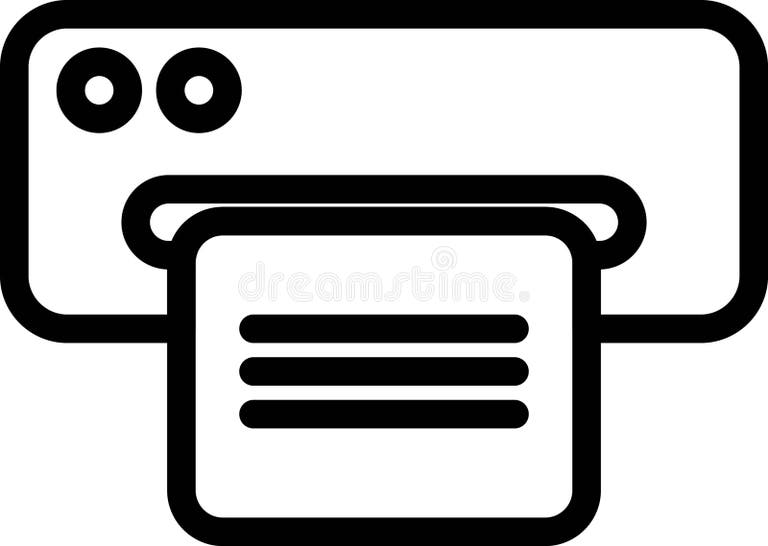 Printer Device Icon stock illustration. Illustration of office - 352628460