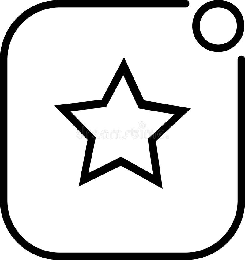 Favorite Star Notification Icon Stock Illustration - Illustration of ...