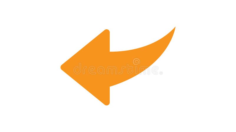 Back curve arrow icon stock illustration. Illustration of logo - 352645070