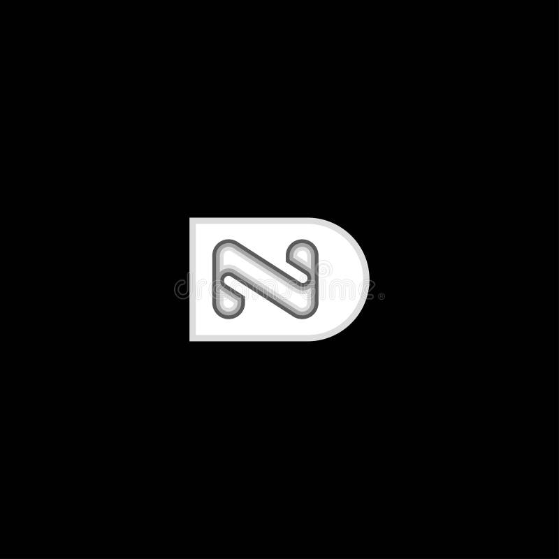Professional ND DN Initial Monogram Letter Logo Design Stock Vector ...