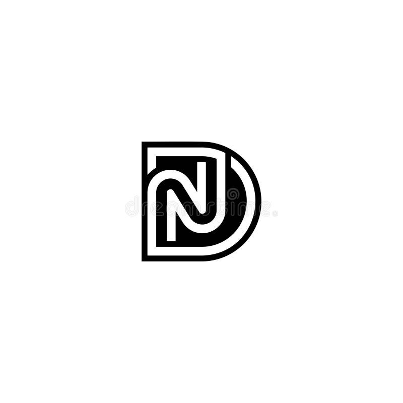 Professional ND DN Initial Monogram Letter Logo Design Stock ...