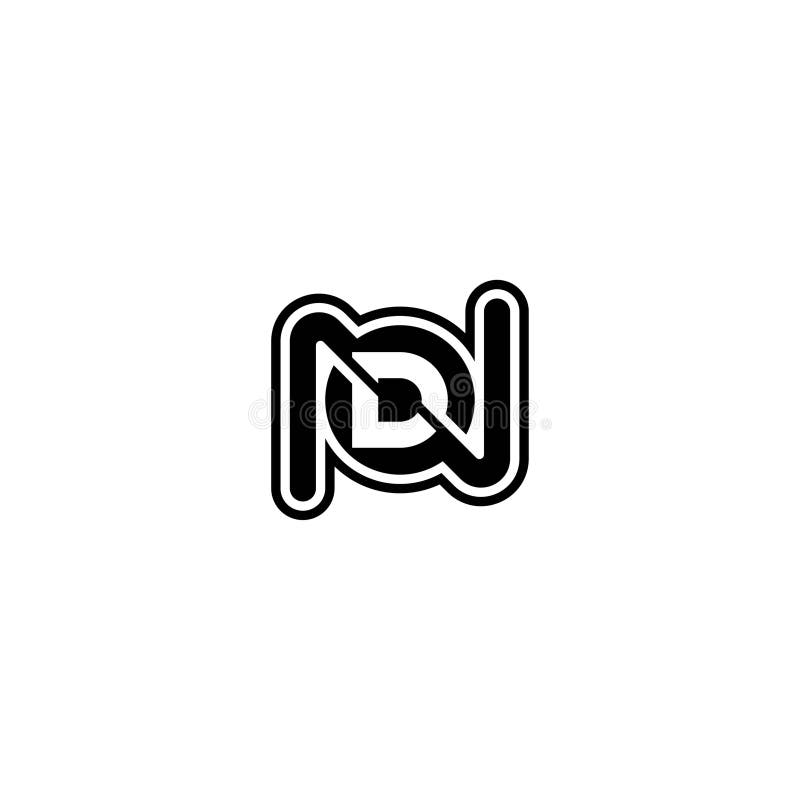 Professional ND DN Initial Monogram Letter Logo Design Stock Vector ...
