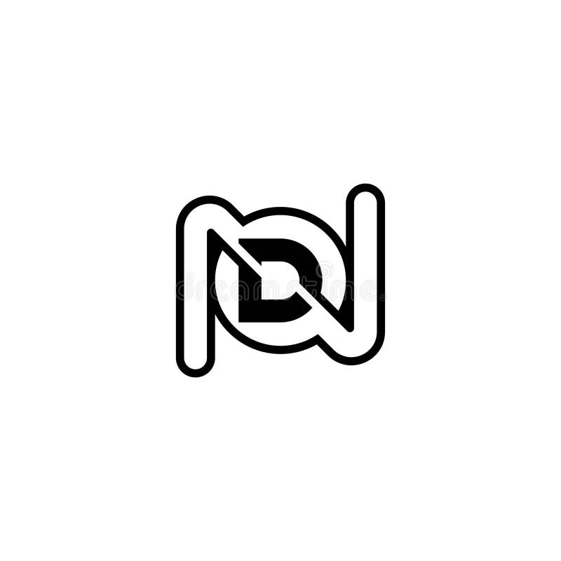 Professional ND DN Initial Monogram Letter Logo Design Stock Vector ...