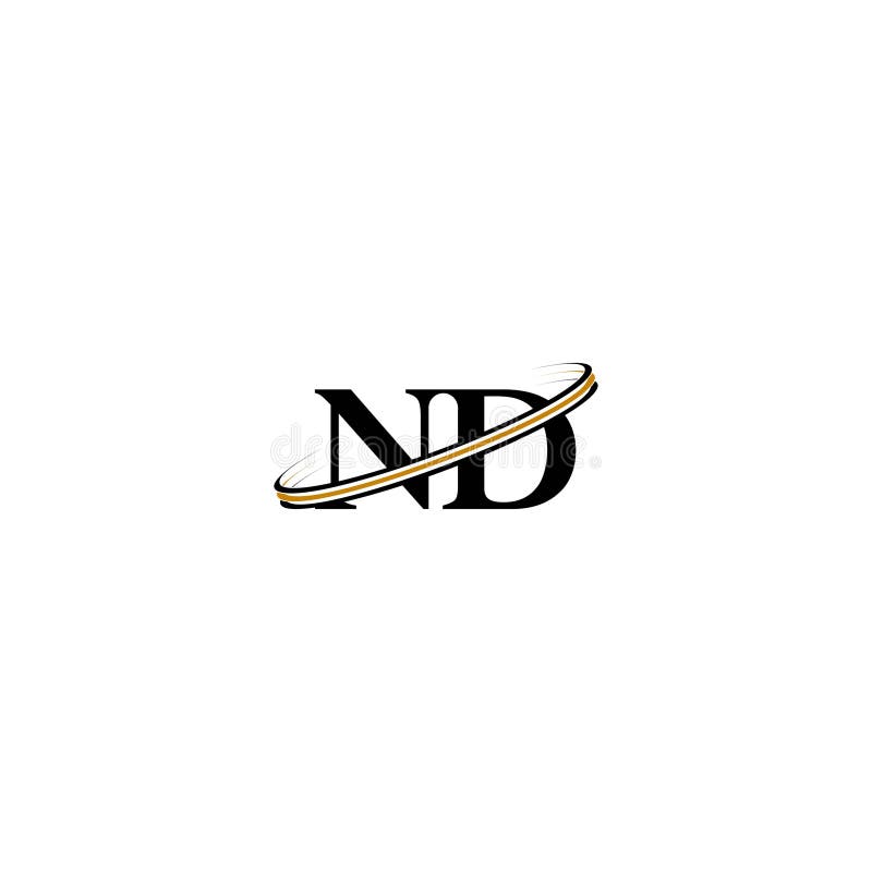 Professional ND DN Initial Monogram Letter Logo Design Stock Vector ...